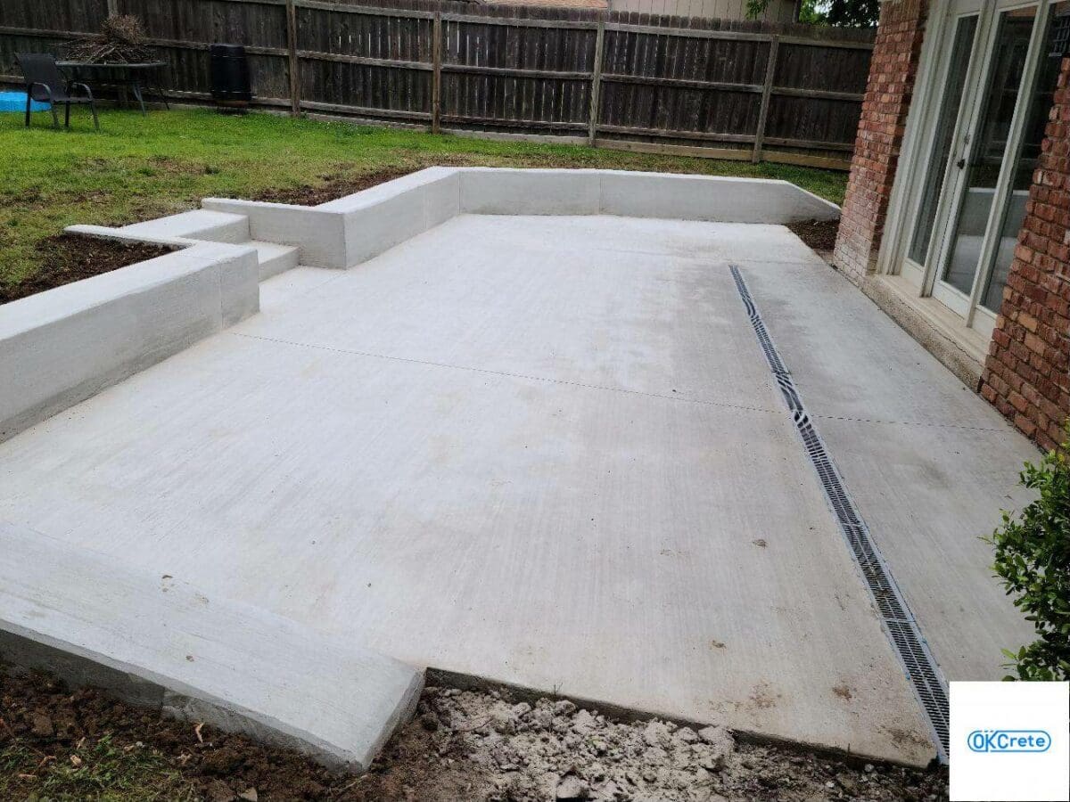 French Drains & Concrete Drainage | OKCrete Oklahoma Concrete LLC