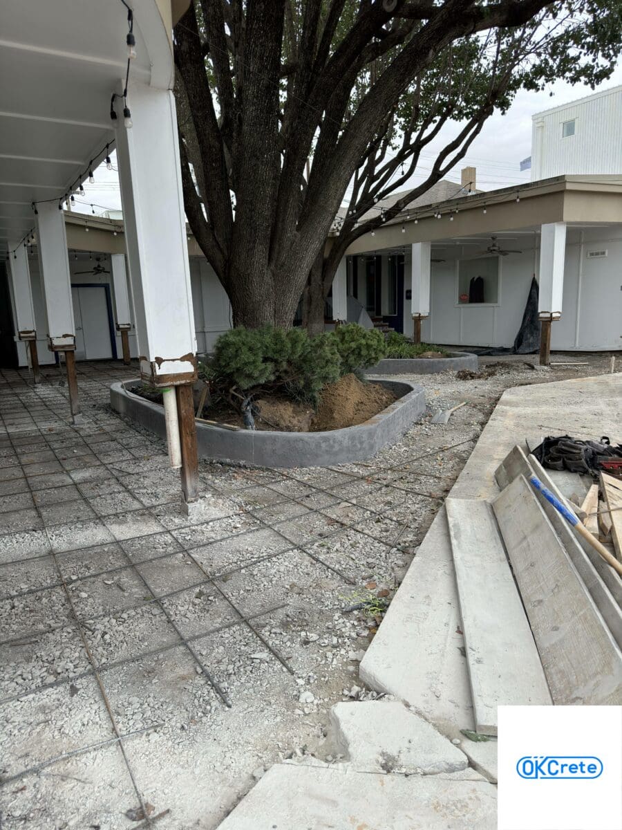 Decorative Commercial Concrete Project: Sidewalk, Walkways, and Courtyard