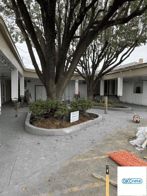 Decorative Commercial Concrete Project: Sidewalk, Walkways, and Courtyard